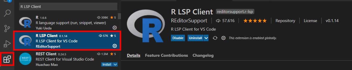 Visual Studio Code で R の実行環境を整える
