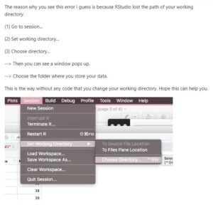 【Rトラブルシュート】Error in file(file, “rt”) : cannot open the connection