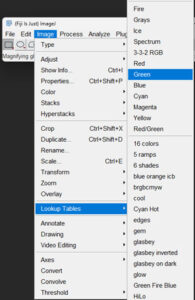 【ImageJ/Fiji】色を変更