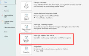 【Outlook】送信メールの取り消し/やり直し